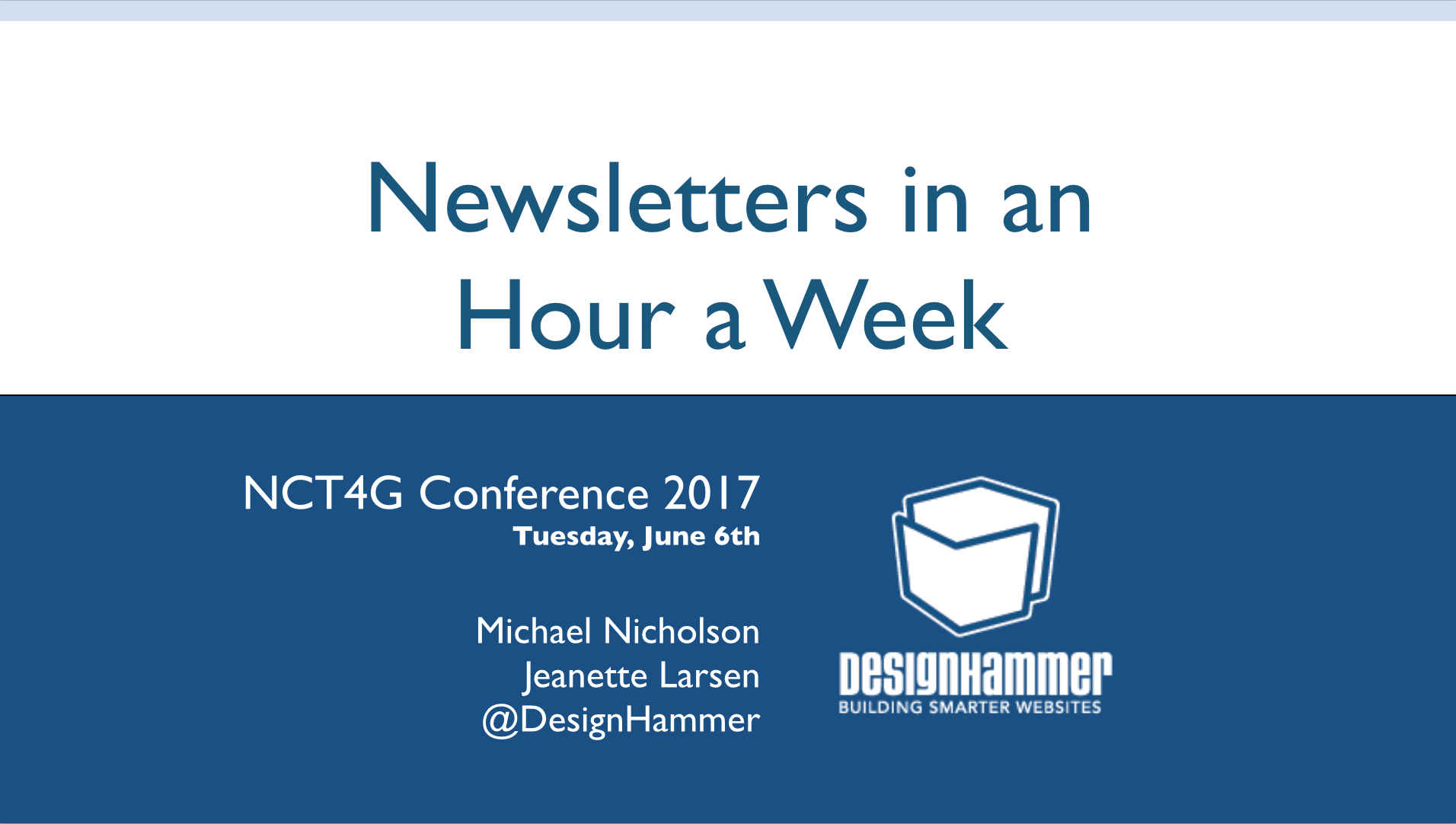 Producing a Newsletter in an Hour a Week | DesignHammer LLC